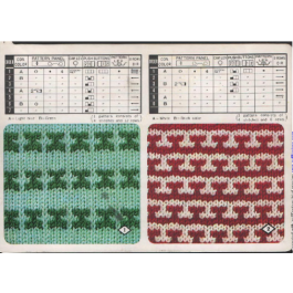 Knitmaster ES302 Knitting Machine Pattern Cards Set 1 - 4