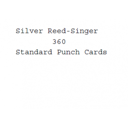 Silver Reed-Singer Standard Punchcards For Model 360