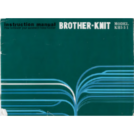 Brother KH551 User Guide