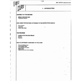 Passap E8000 User Course