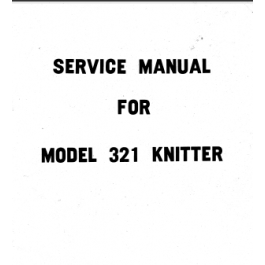 SK321 Knitting Machine Service Manual