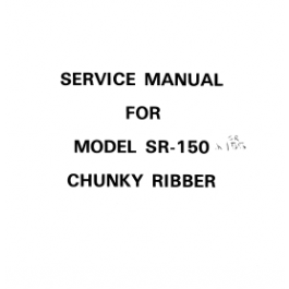 SR150 & SR155 Knitting Machine Service Manual