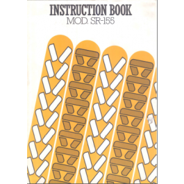 SR155 Ribber Machine Instruction Manual